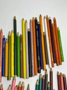 Office | 14 Used Vintage Coloured Pencils Crayons Lot Pentech Crayola ...